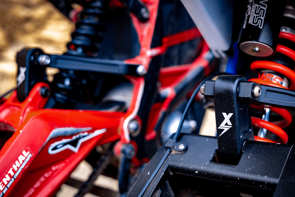 EBMX Rear Shock w/upgraded v2 linkage & triangle for SurRon Light Bee ...