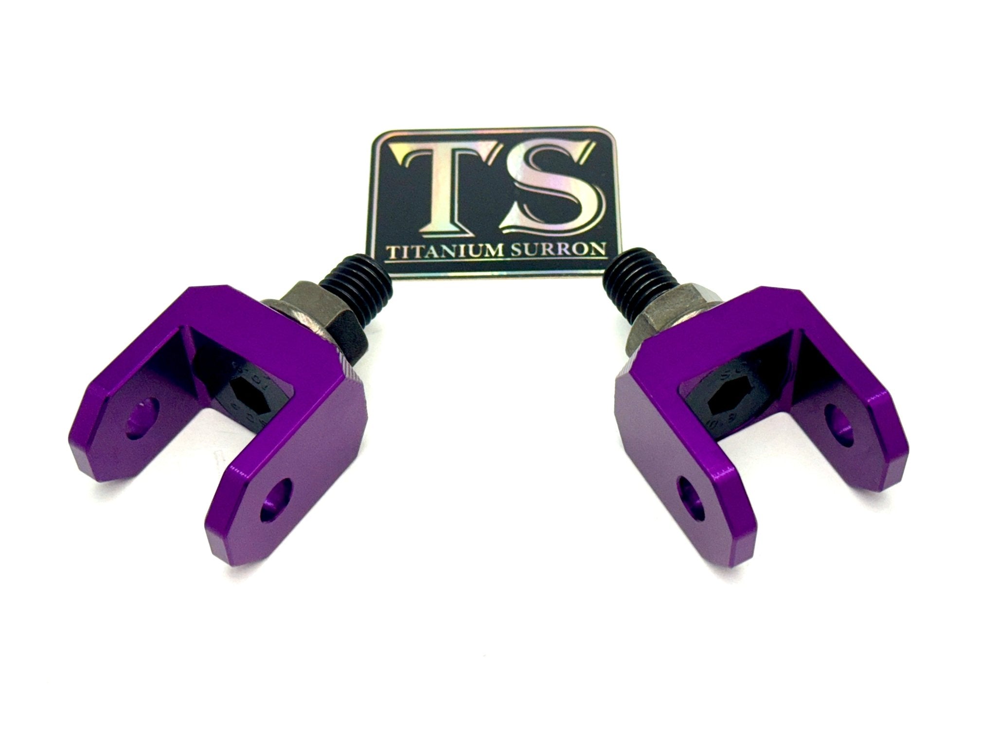 Footpeg Bracket Connectors in Solid Color for E-moto – Titanium Surron