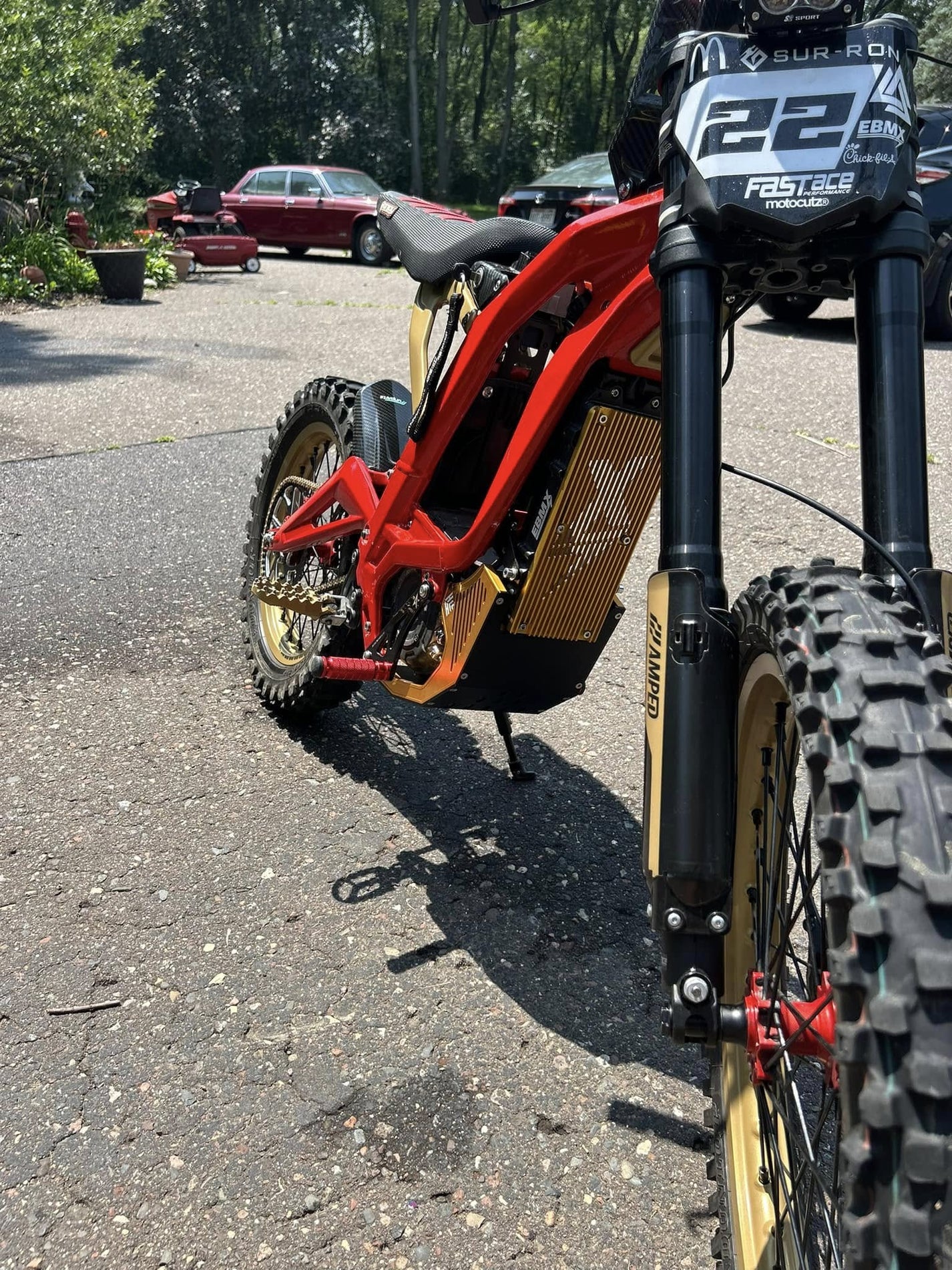 Heavy Hitter Surron V2 Skid Plate – Titanium Surron
