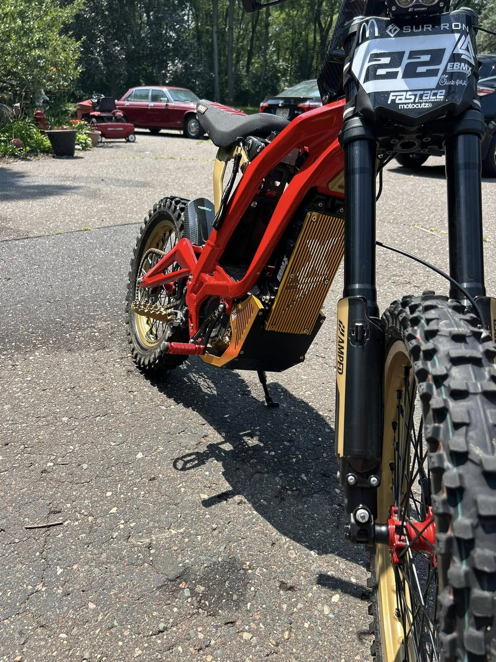 Heavy Hitter Surron V2 Skid Plate – Titanium Surron