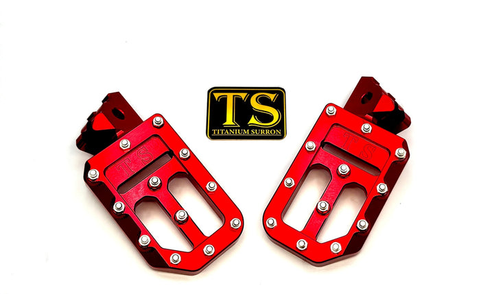 Talaria Footpegs, Brackets, and Hardware – Titanium Surron