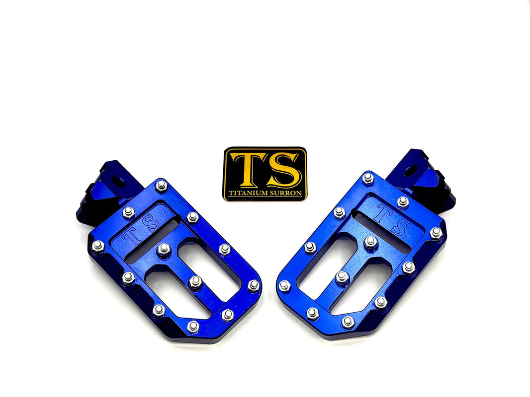 Talaria Footpegs, Brackets, and Hardware – Titanium Surron